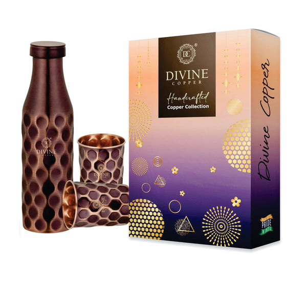 Copper Water Bottle | Copper Utensils Manufacturers in India – Divine ...