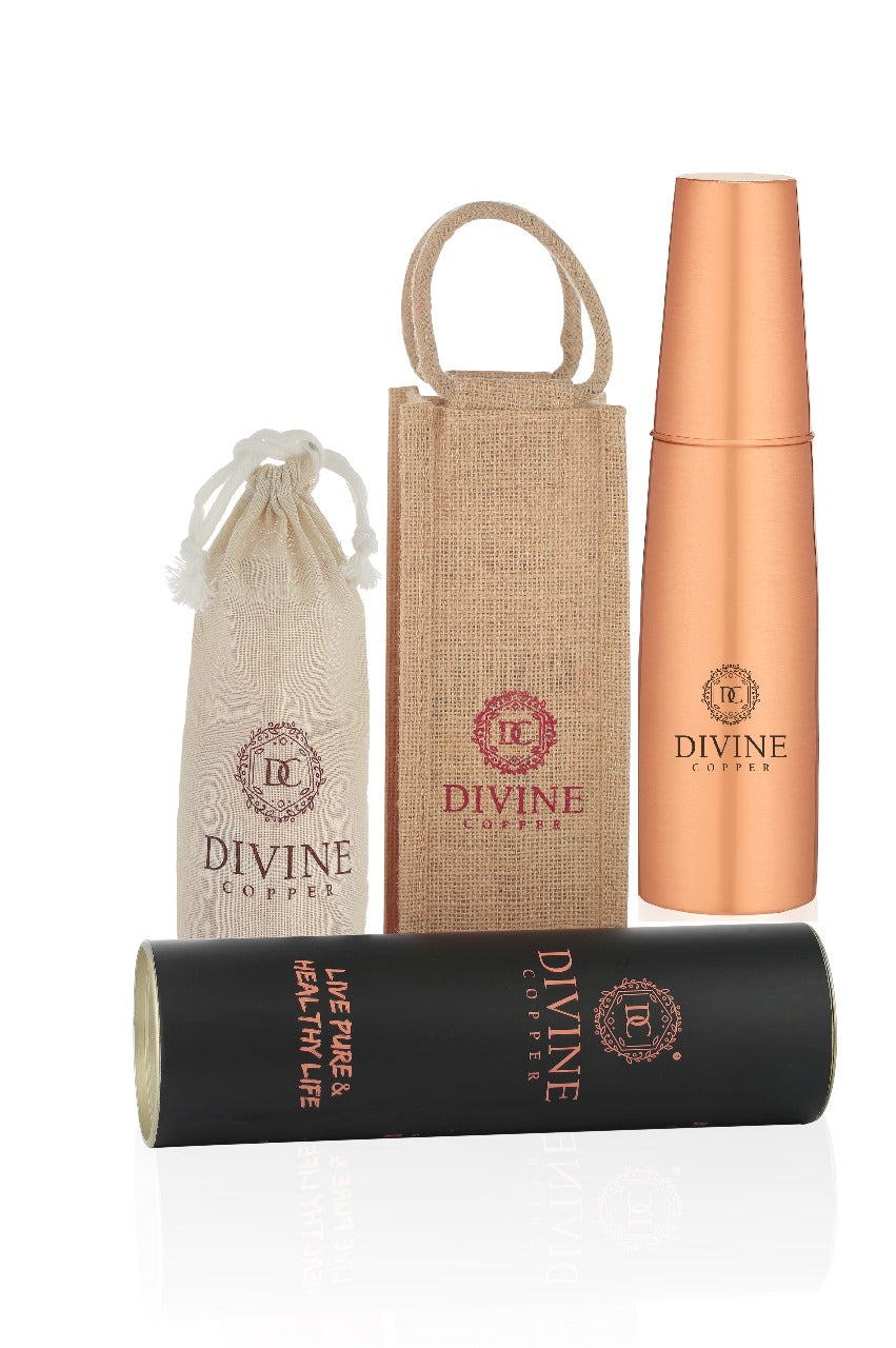 GLASS BOTTLE - Plain copper water bottle – Divine Copper