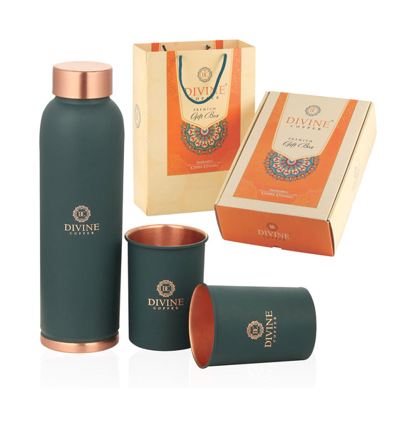 Copper Water Bottle | Copper Utensils Manufacturers in India – Divine ...