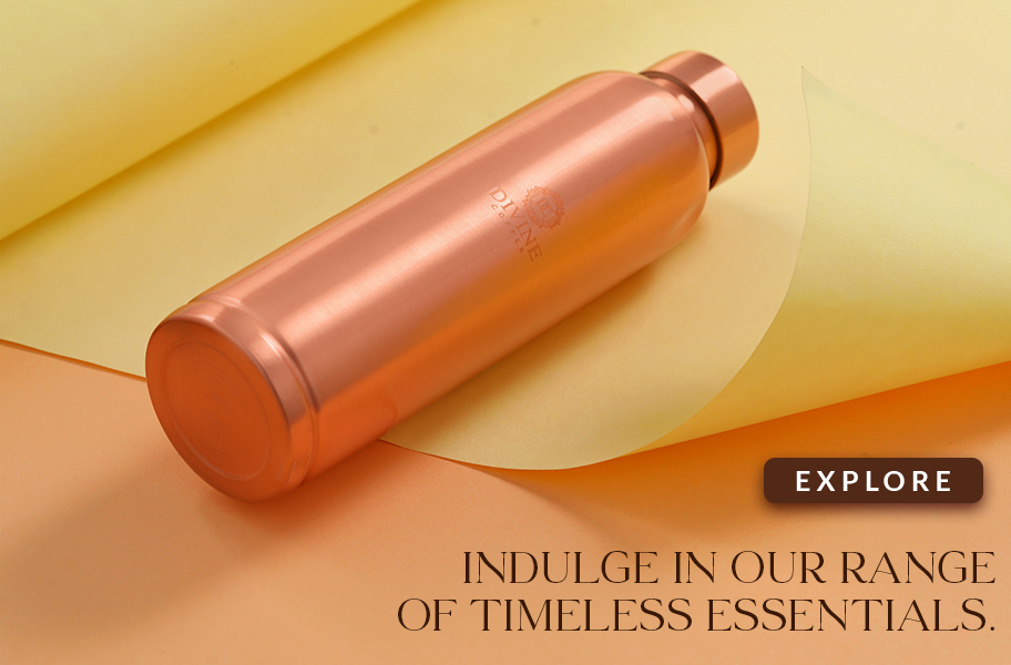 Copper Water Bottle | Copper Utensils Manufacturers in India – Divine ...